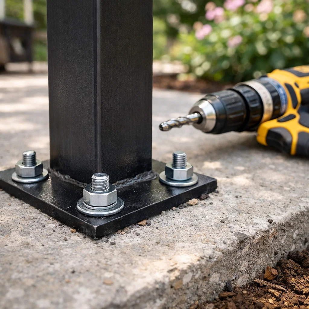 How to Secure a Gazebo on Concrete: All Methods - Aosom