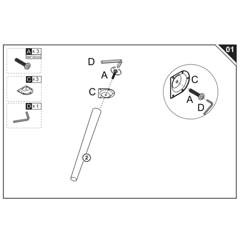 HOMCOM Nesting Coffee Table Set Assembly Manual (SKU:83B-372V00WN) - Aosom