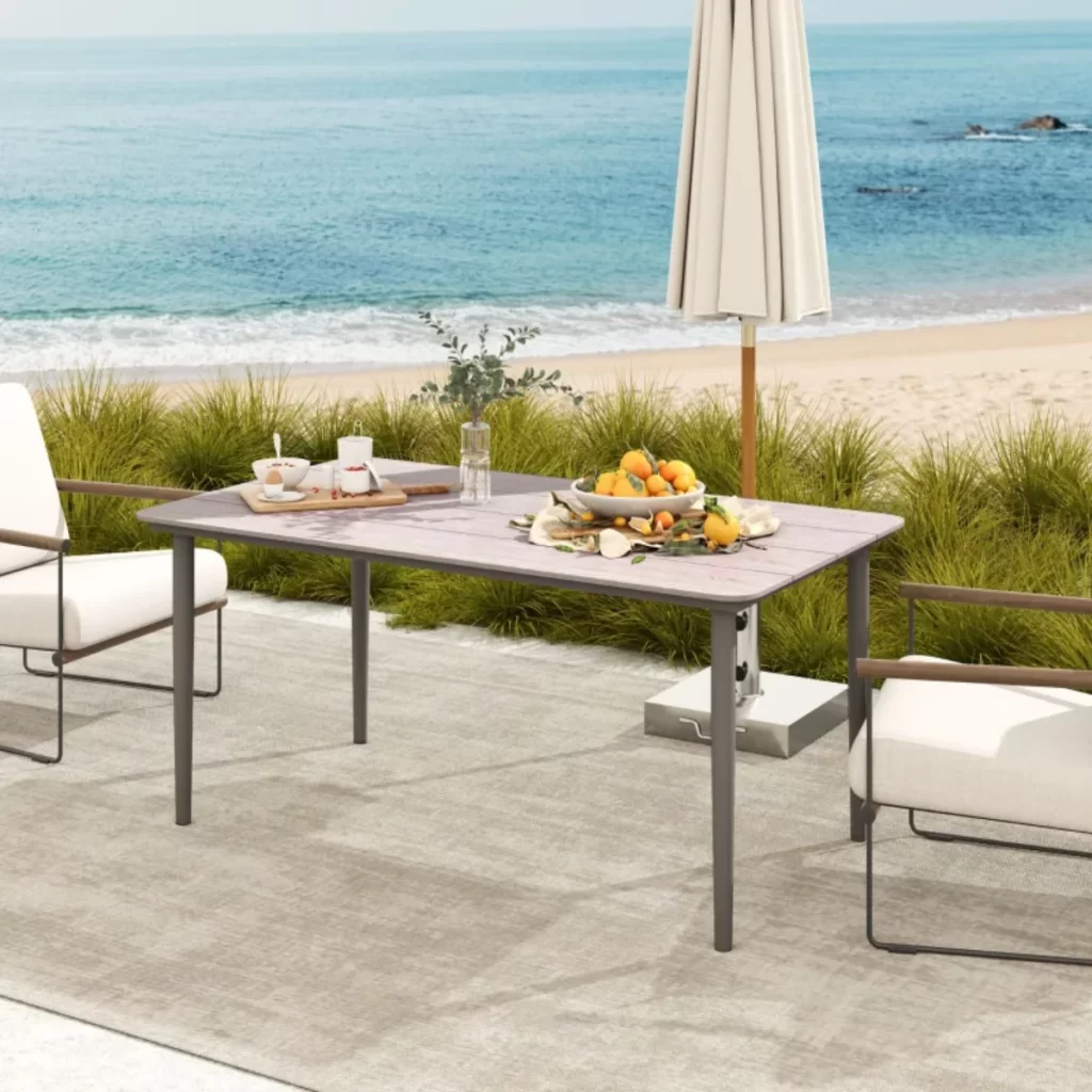 Outsunny Outdoor Garden Table for 6 Person Assembly Manual SKU:84G ...