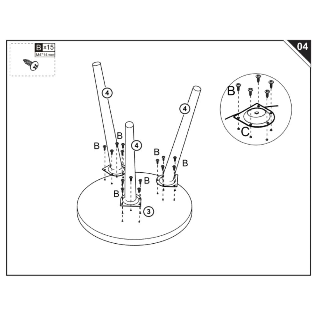 HOMCOM Nesting Coffee Table Set Assembly Manual (SKU:83B-372V00WN) - Aosom