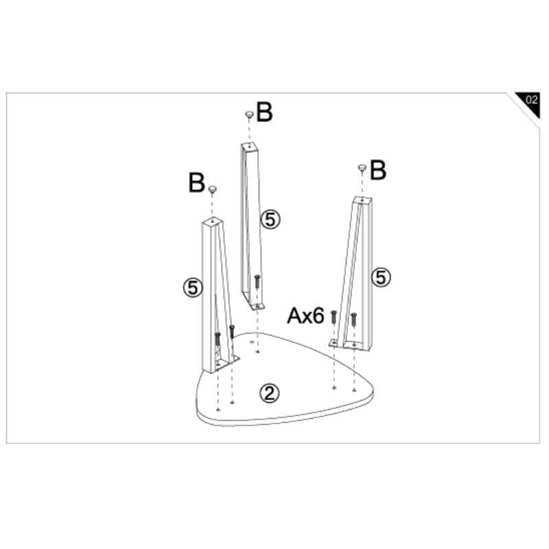 Adjustable Triangle Nesting Tables with Metal Legs Assembly Manual (SKU ...