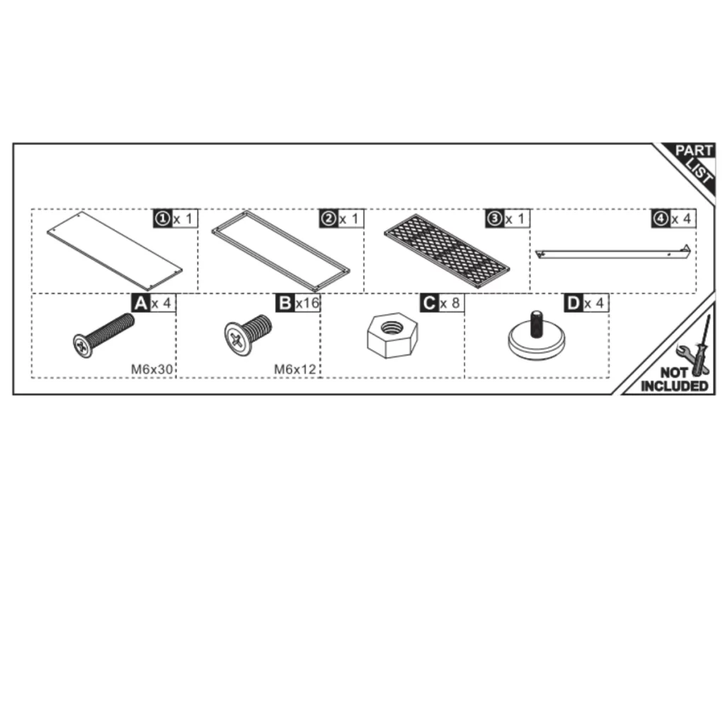 HOMCOM Metal Console Table Assembly Instructions – SKU:837-035 - Aosom