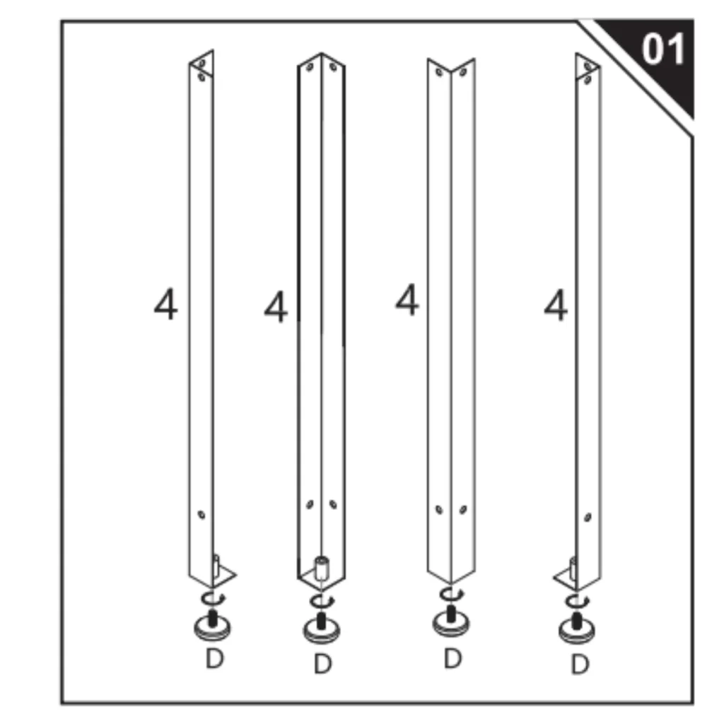 HOMCOM Metal Console Table Assembly Instructions – SKU:837-035 - Aosom