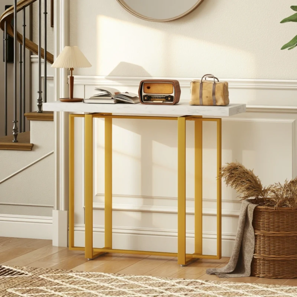 HOMCOM Console Table with Faux Marble Top Assembly Manual (SKU:837 ...